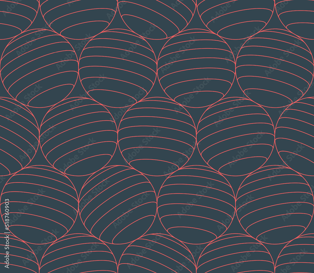 Modern Wireframe Sphere Shapes Outline Seamless Pattern Vector Techno Rave Abstract Background ...