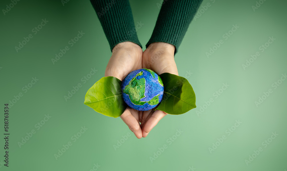 World Earth Day Concept. Green Energy, ESG, Renewable and Sustainable ...