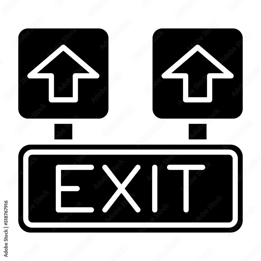 exit sign Stock Vector | Adobe Stock
