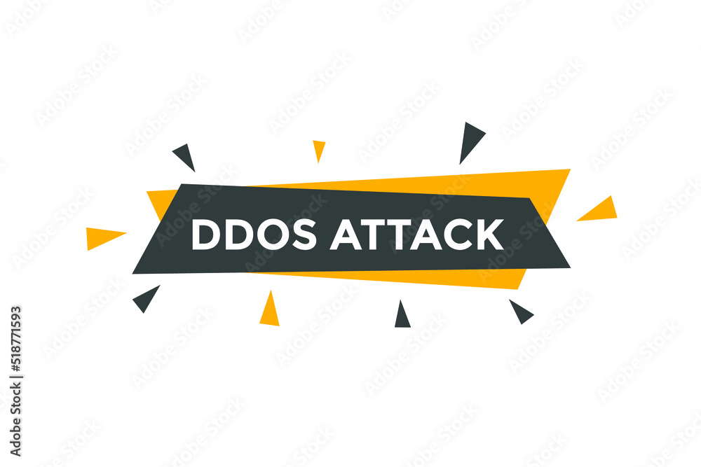 ddos attack text symbol. ddos attack text web template Vector Illustration. Stock Vector | Adobe ...