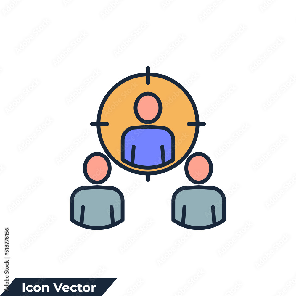 candidate icon logo vector illustration. Human resource symbol template ...