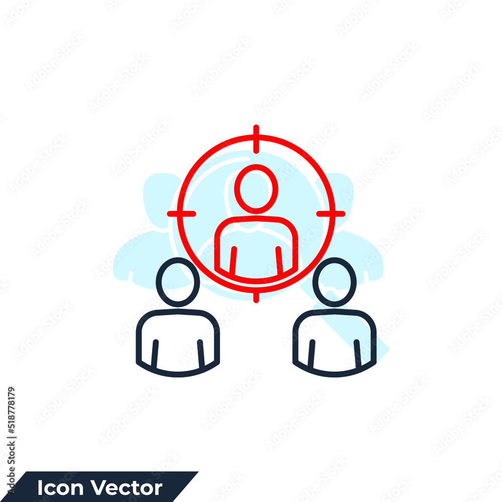 candidate icon logo vector illustration. Human resource symbol template ...