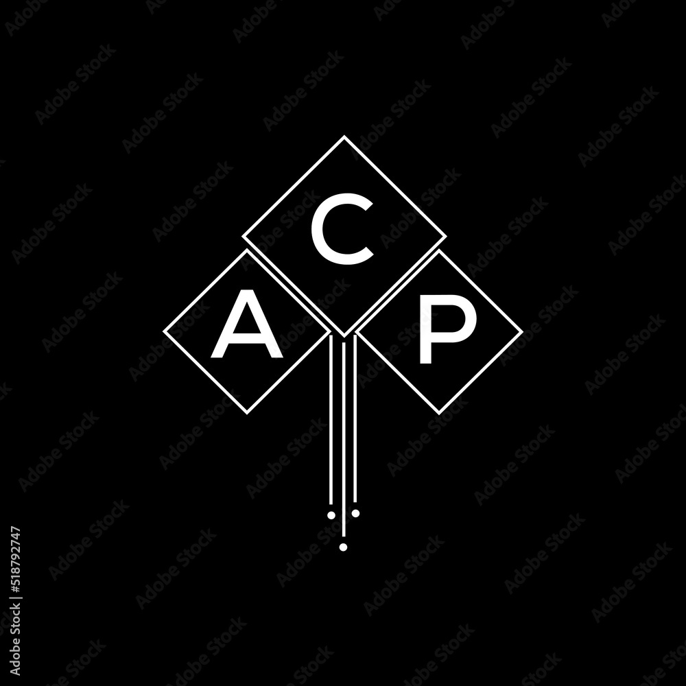 ACP letter logo design with white background in illustrator, ACP vector ...