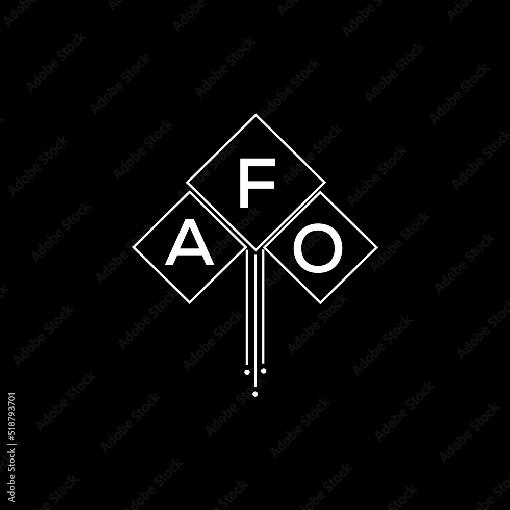 AFO letter logo design with white background in illustrator, AFO vector ...
