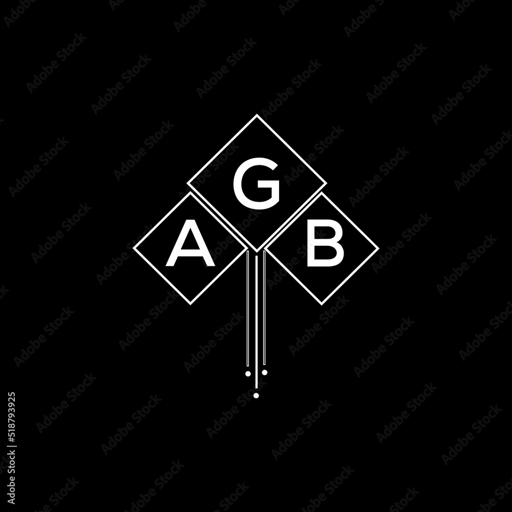 AGB letter logo design with white background in illustrator, AGB vector ...