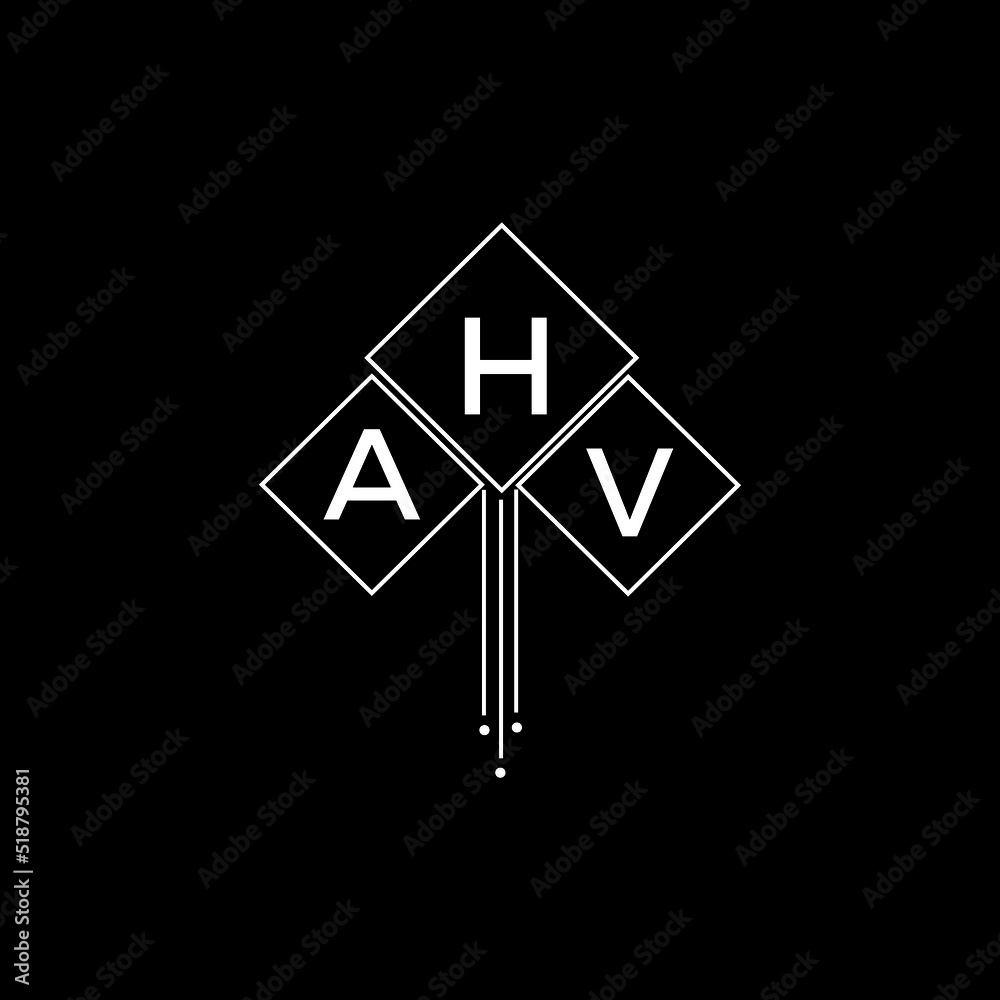 AHV letter logo design with white background in illustrator, AHV vector ...