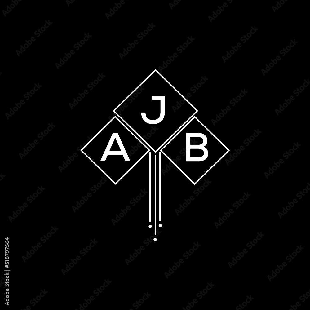 AJB letter logo design with white background in illustrator, AJB vector ...