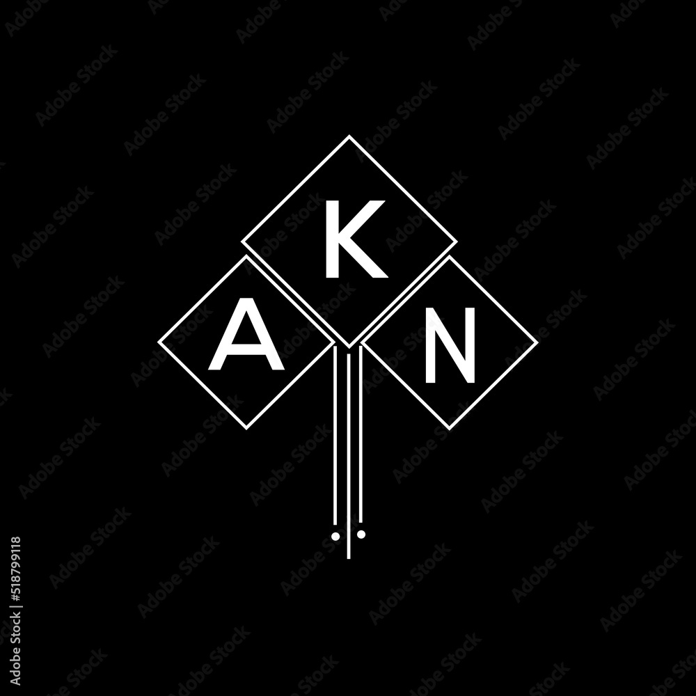 AKN letter logo design with white background in illustrator, AKN vector ...