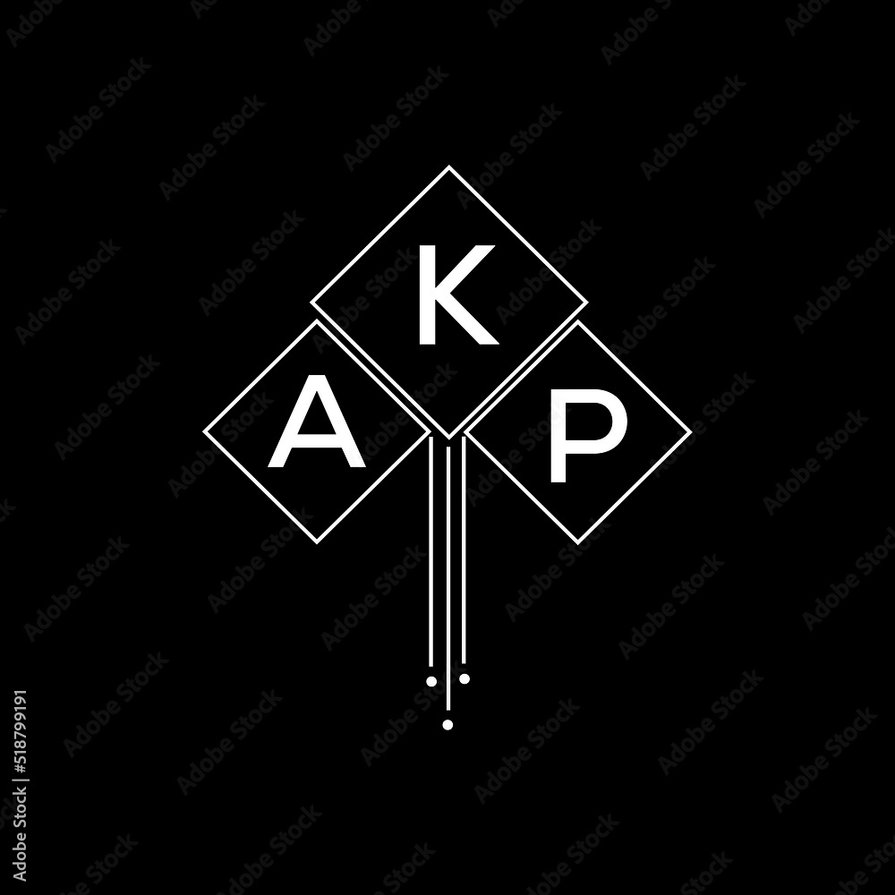 AKP letter logo design with white background in illustrator, AKP vector ...