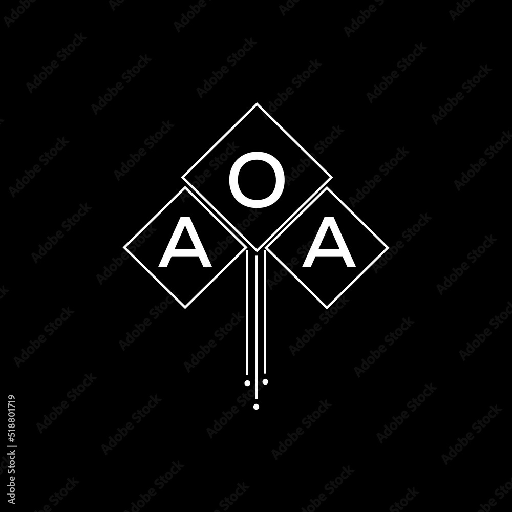 AOA letter logo design with white background in illustrator, AOA vector ...