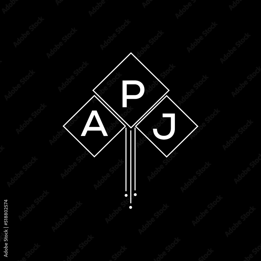 APJ letter logo design with white background in illustrator, APJ vector ...