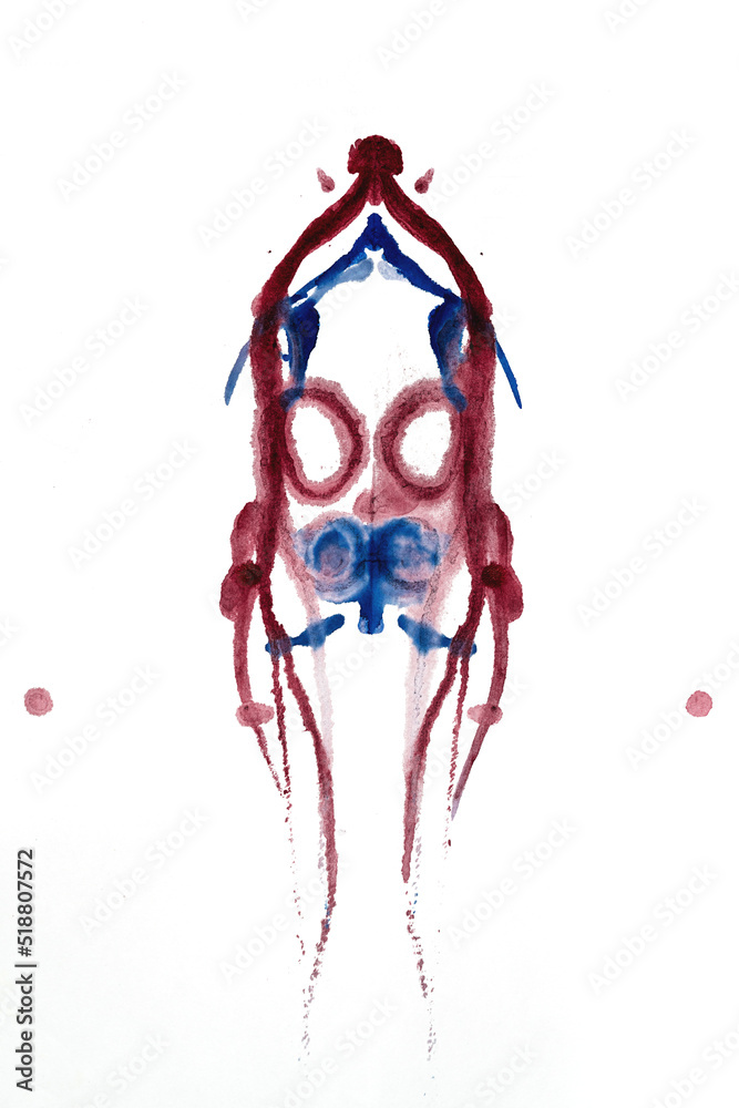 Abstract ink blot test - Rorschach test used in Psychoanalysis ...