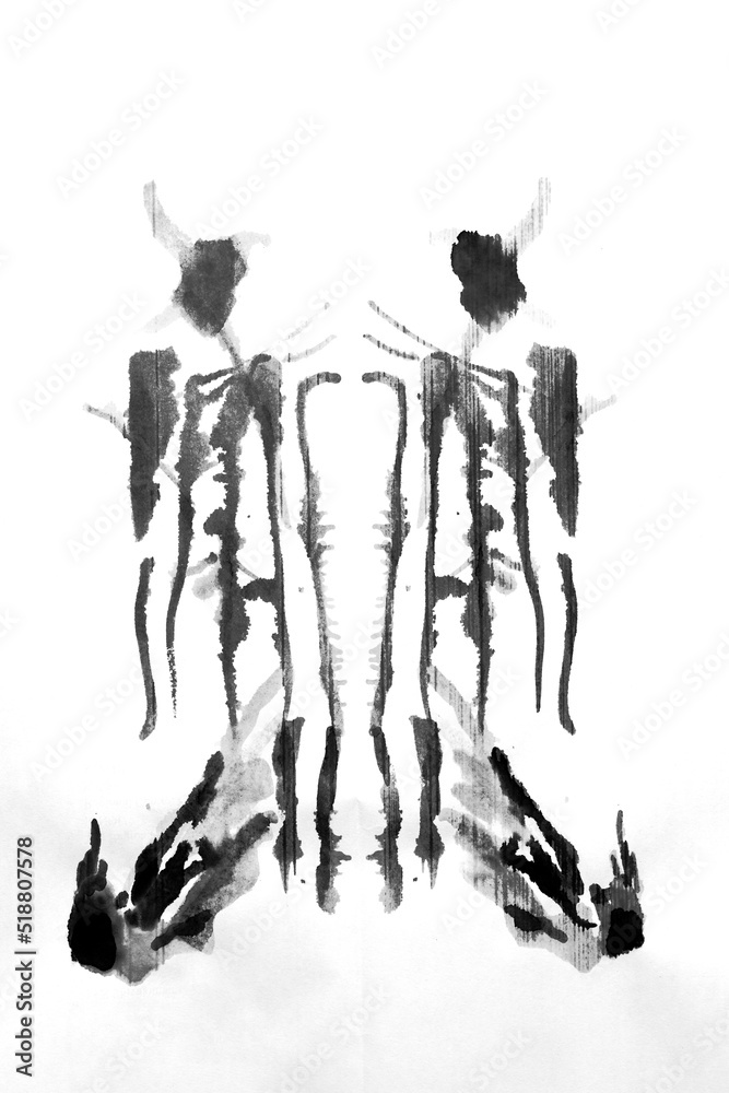 Ink blot test - Rorschach test used in Psychology lab. Imagination and ...