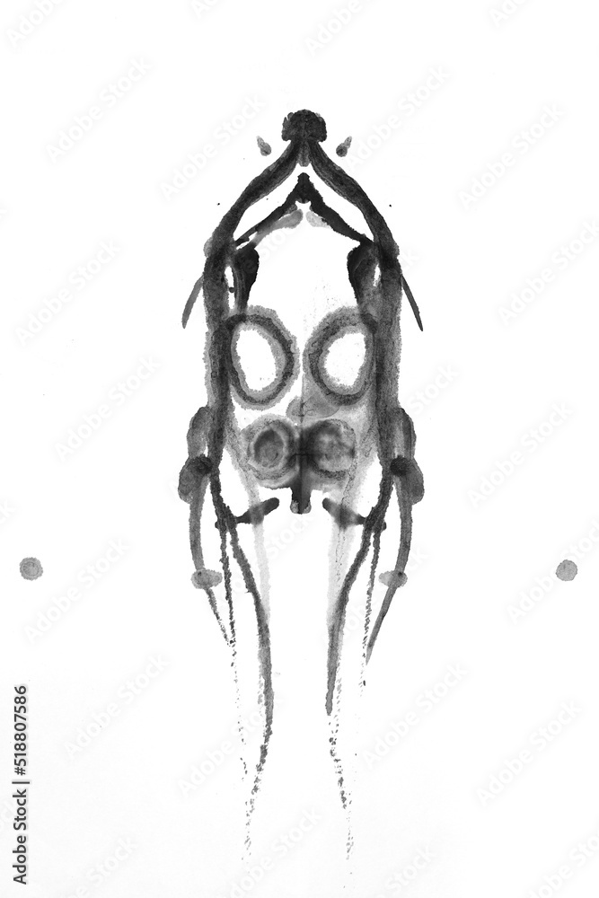 Ink blot test - Rorschach test used in Psychoanalysis. Mental health ...