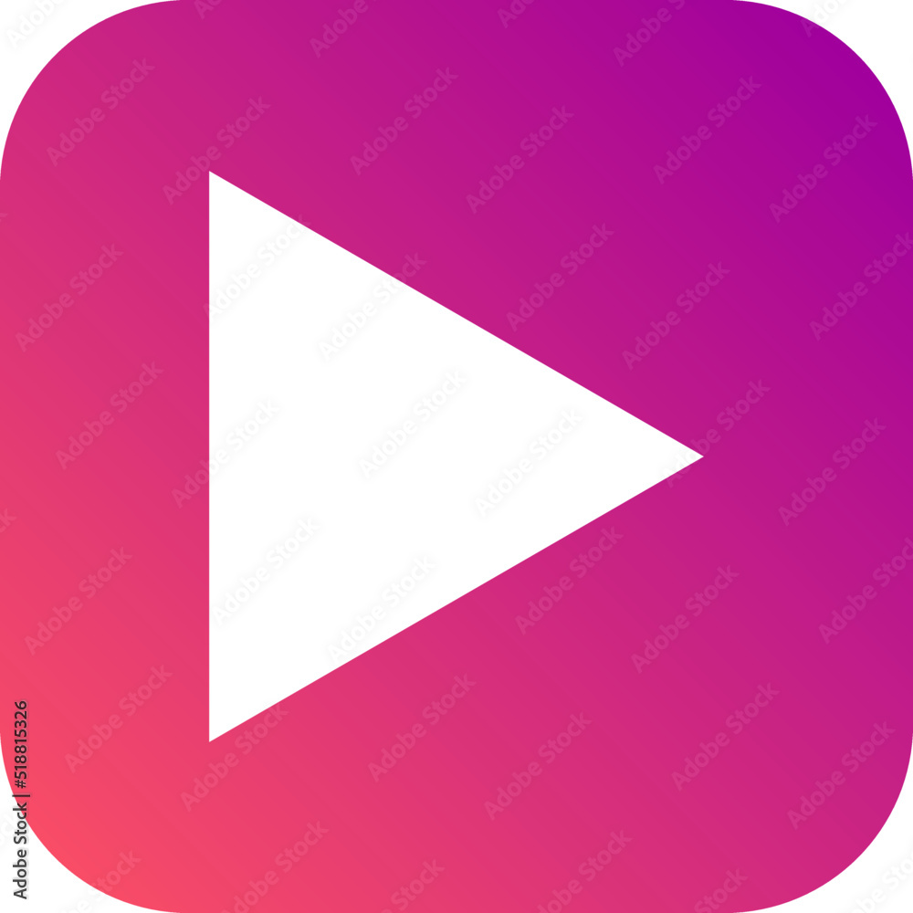 Play Button Icon Vector Stock Vector | Adobe Stock