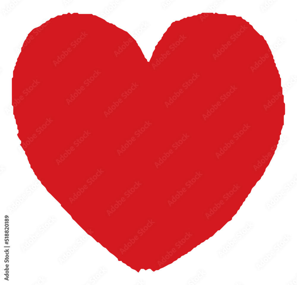 Red heart icon vector love romance valentine's day for apps and ...