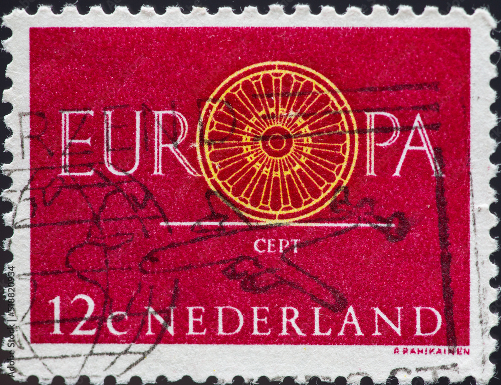 NETHERLANDS - CIRCA 1960: a postage stamp from NETHERLANDS , showing a ...