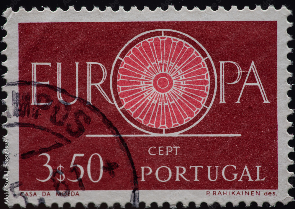 PORTUGAL - CIRCA 1960: a postage stamp from PORTUGAL , showing a wagon ...