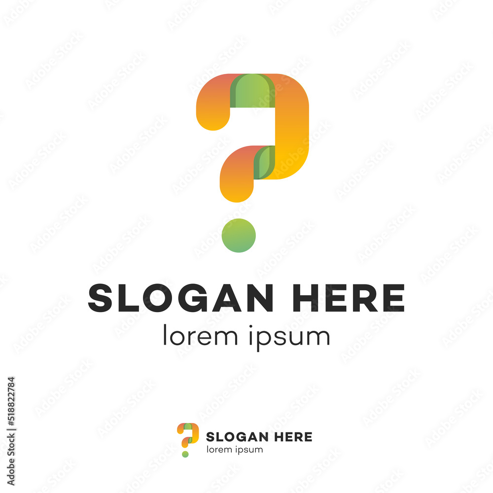 Question vector symbol for quiz logotype, examination test, bubble text ...