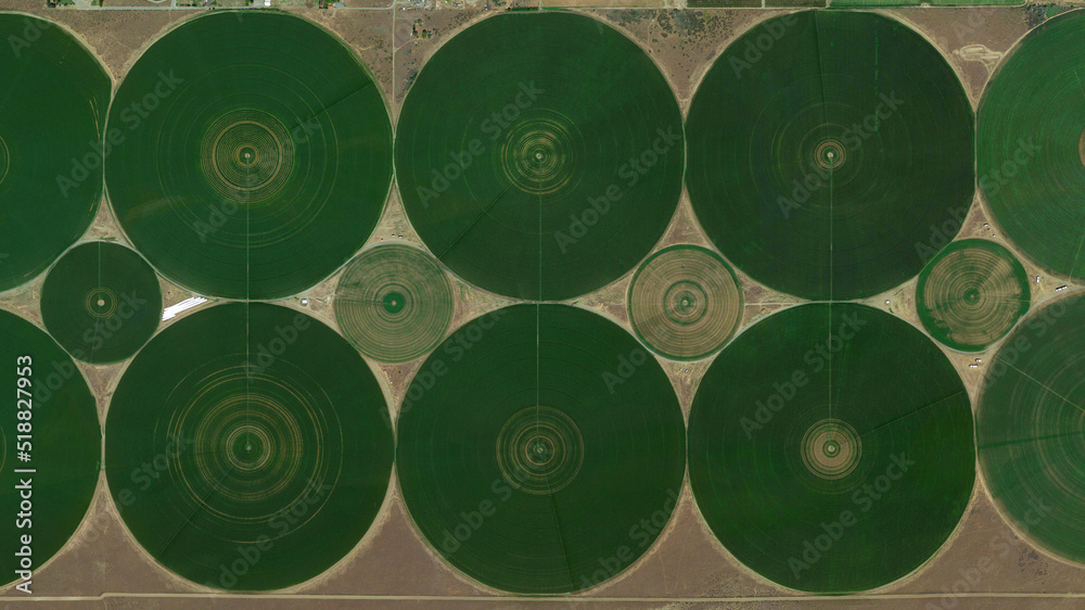 Circular fields, Center pivot irrigation system and food safety ...