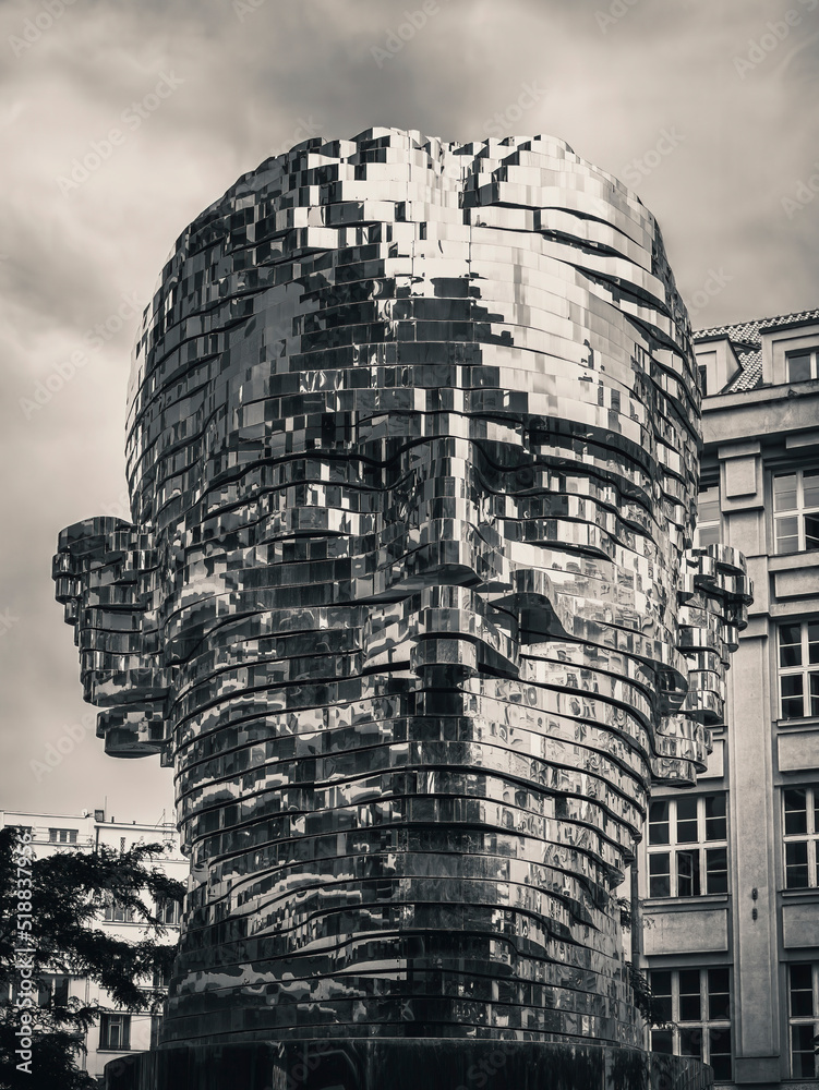 Prague, Czech Republic - June 2022: The kinetic sculpture or statue of ...