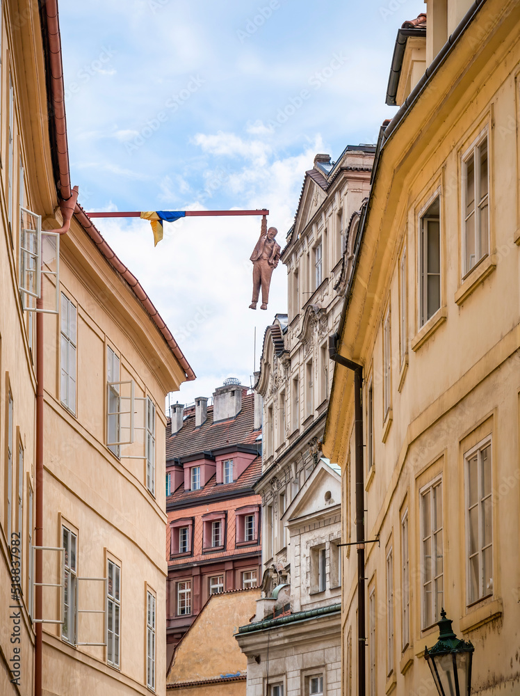 Prague, Czech Republic - June 2022: Sigmund Freud statue called Man ...
