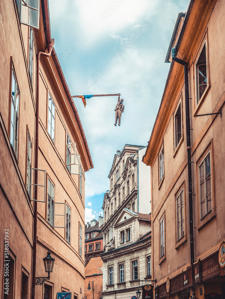 Prague, Czech Republic - June 2022: Sigmund Freud statue called Man ...