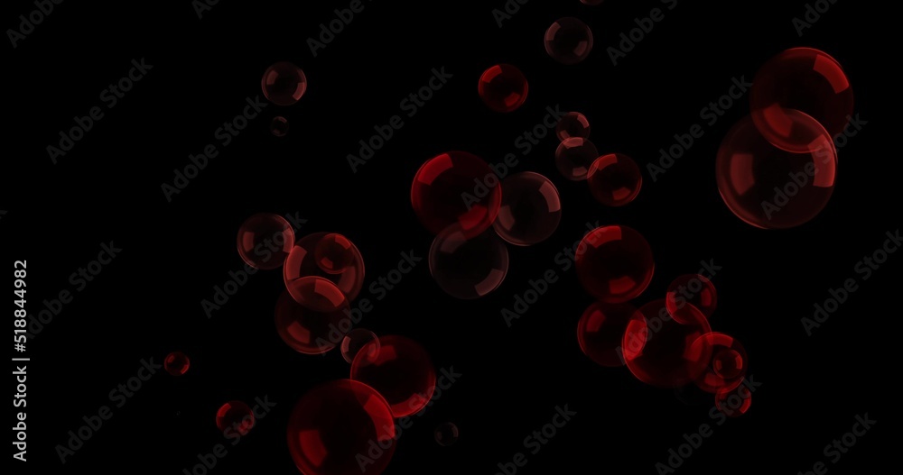 red balls and circles, water microbes and microorganisms, medicine and ...