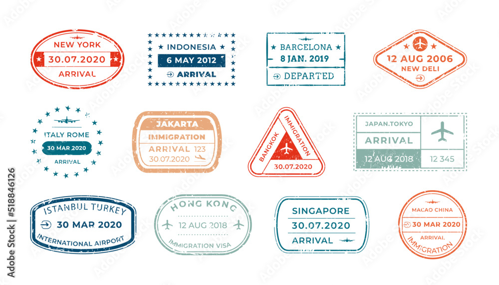 Passport stamps visa arrival deportation and visiting countries ...