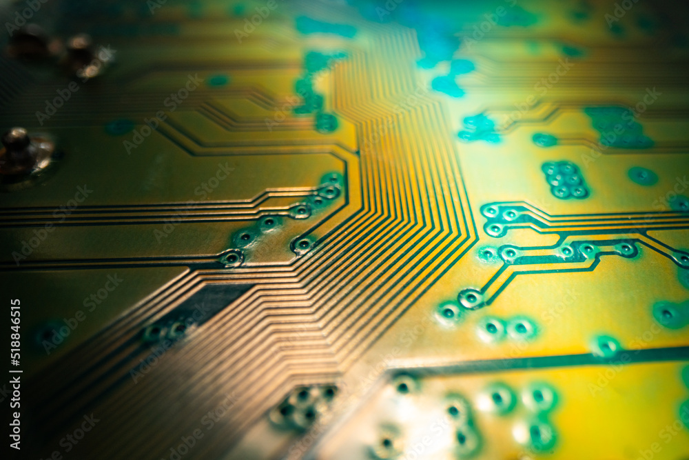 Technology background with circuit board. Electronic computer hardware ...