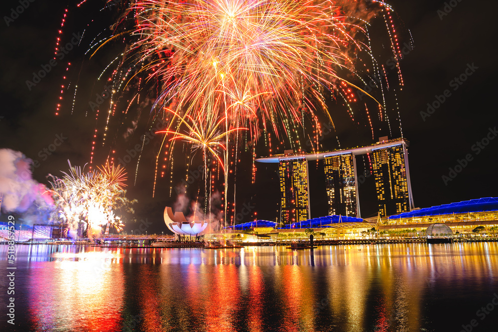 Grand Finale Fireworks celebration for Singapore National Day Rehearsal ...