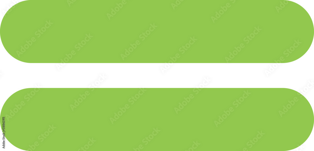 Symbol of equals or equality in yellow green colo Stock-Vektorgrafik ...