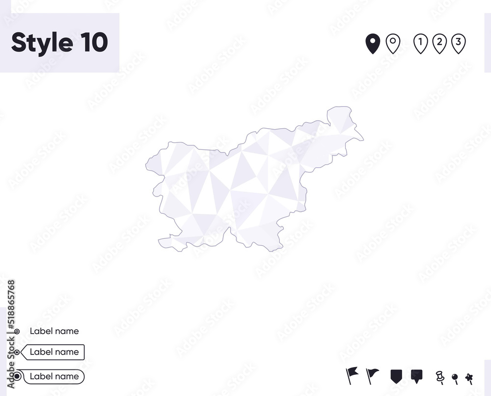 slovenia map outline