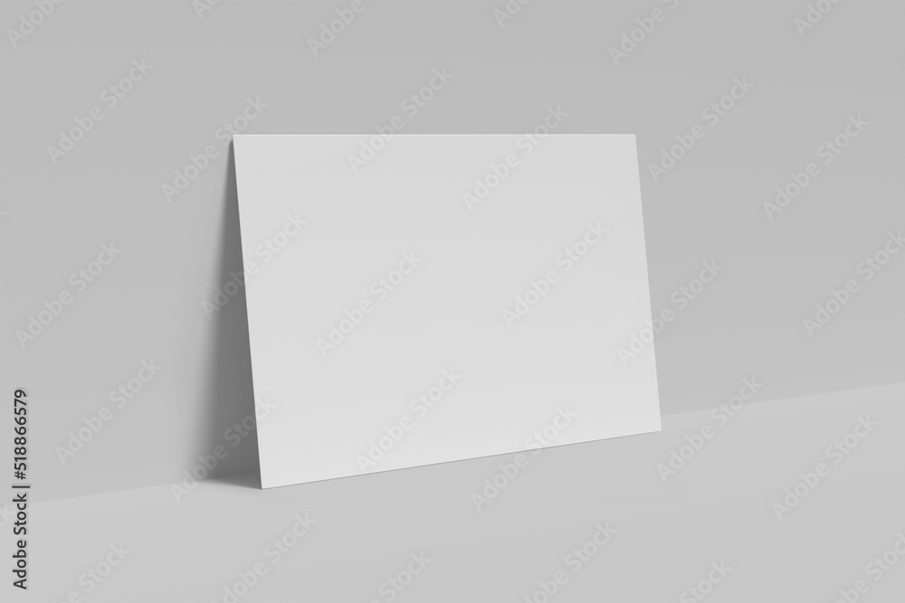 Realistic blank flyer illustration for mockup. 3D Render. Stock ...