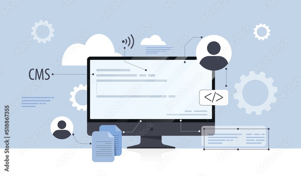 Content management system. Application interface for website owners ...