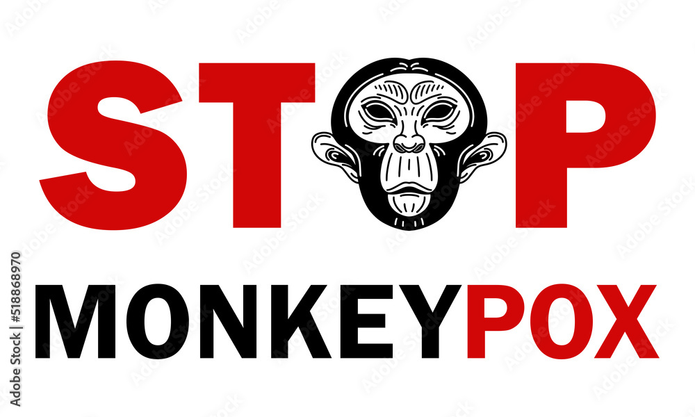Stop monkeypox virus vector illustration. Slogan against disease ...