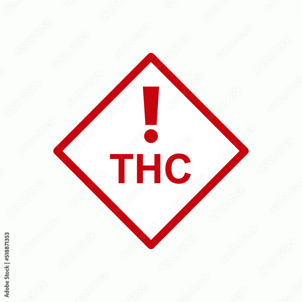 Contains THC Warning. Information Product Illustration As A Simple ...