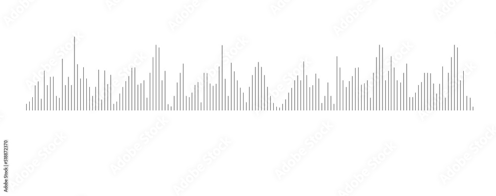 Audio spectrum simulation on white background use for music and ...