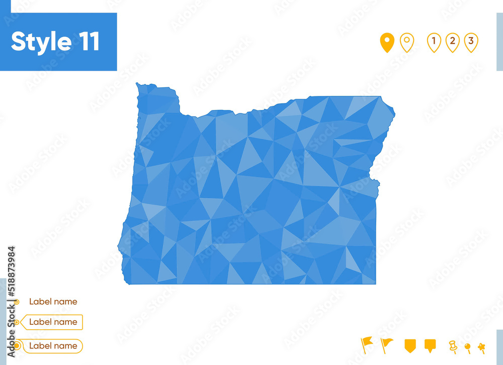 blank map of oregon