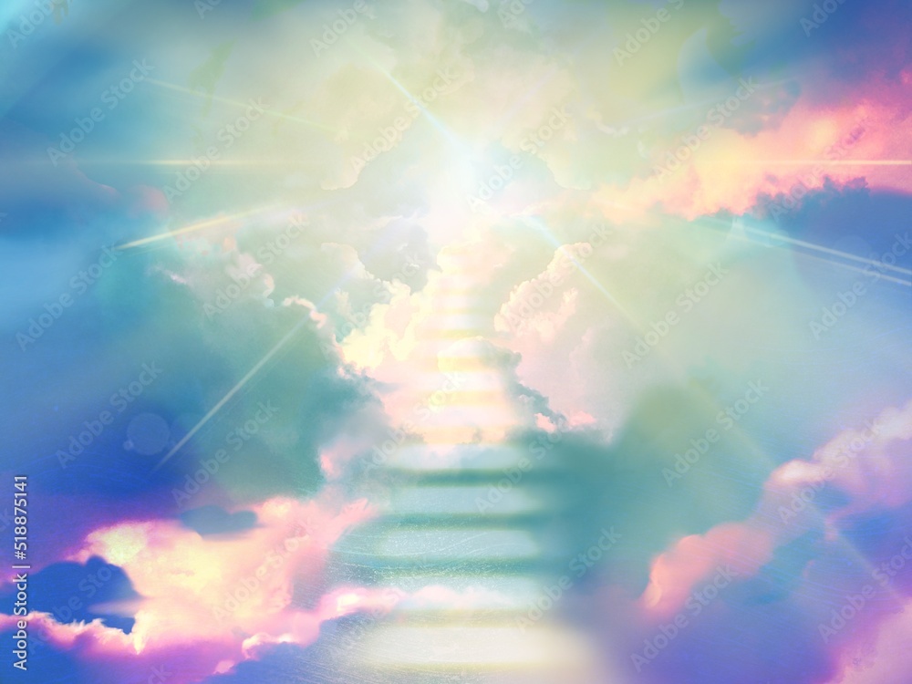 Illustration of the mysterious gate leading to the heaven and the ...