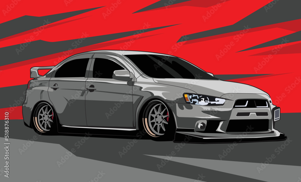 race car illustration vector design Stock Vector | Adobe Stock