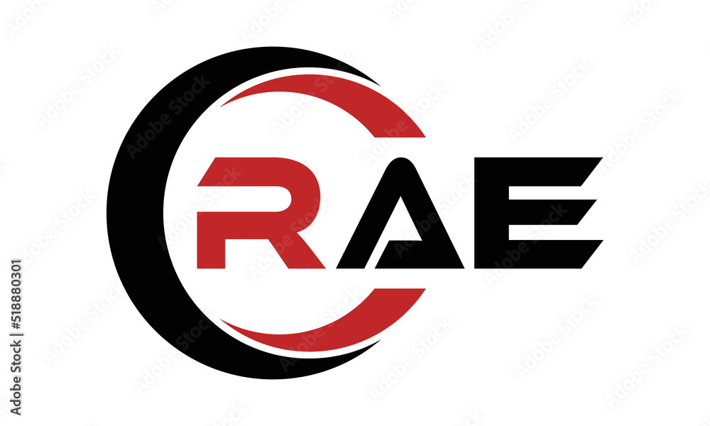 RAE three letter swoosh logo design vector template | monogram logo ...