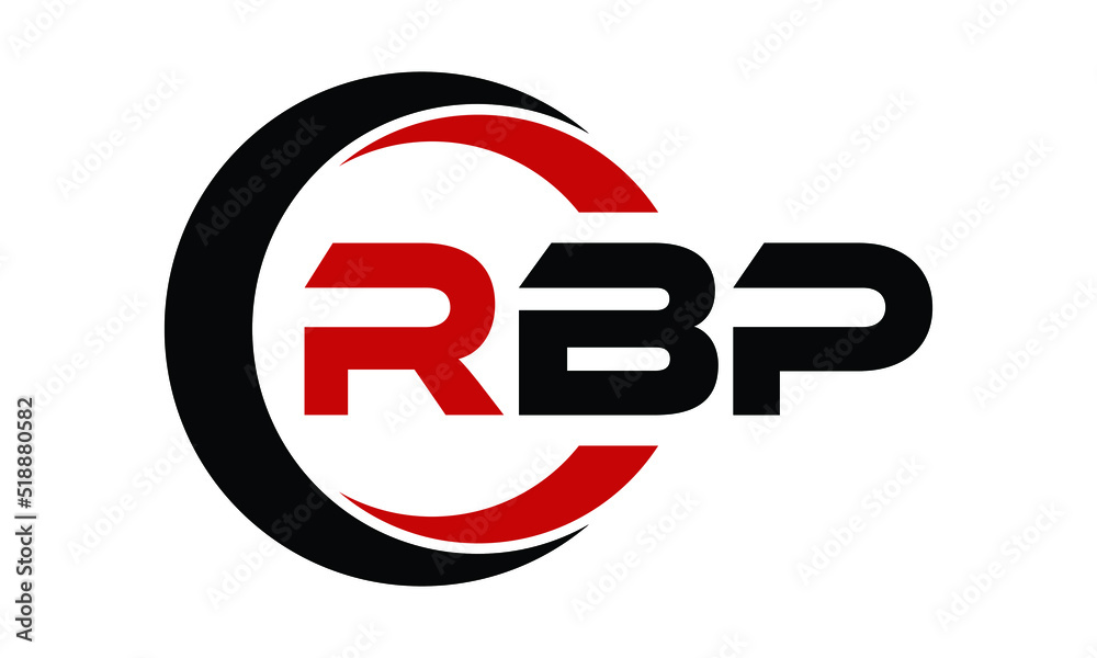 RBP three letter swoosh logo design vector template | monogram logo ...