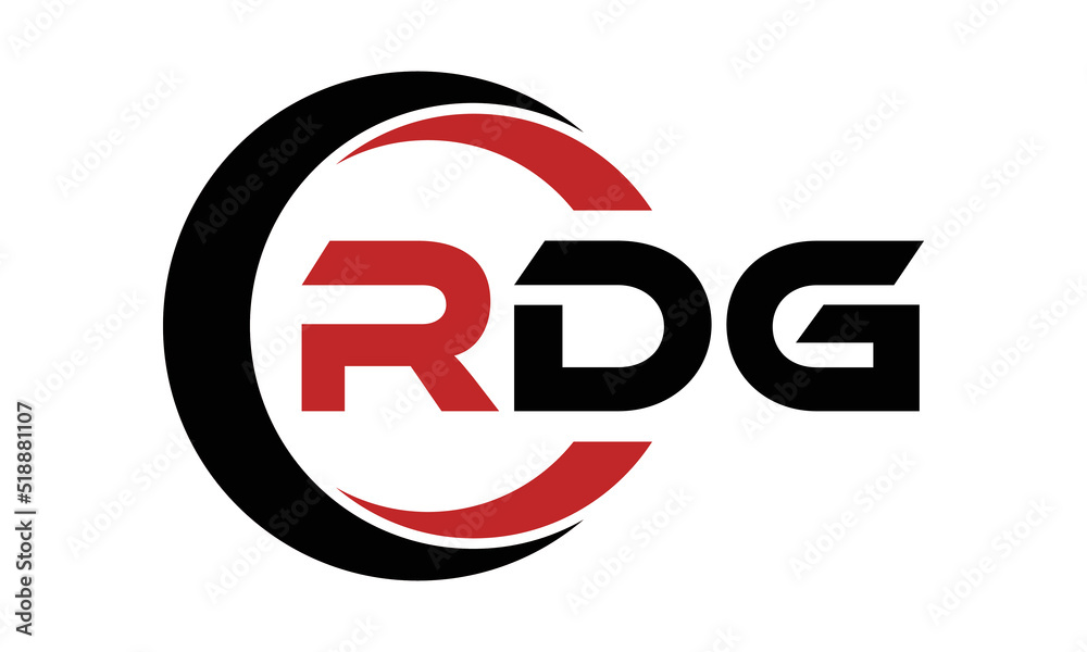 RDG three letter swoosh logo design vector template | monogram logo ...