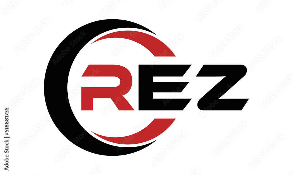 REZ three letter swoosh logo design vector template | monogram logo ...