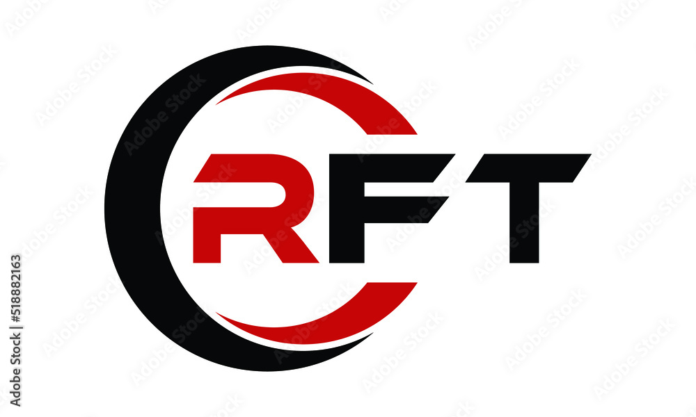 RFT three letter swoosh logo design vector template | monogram logo ...