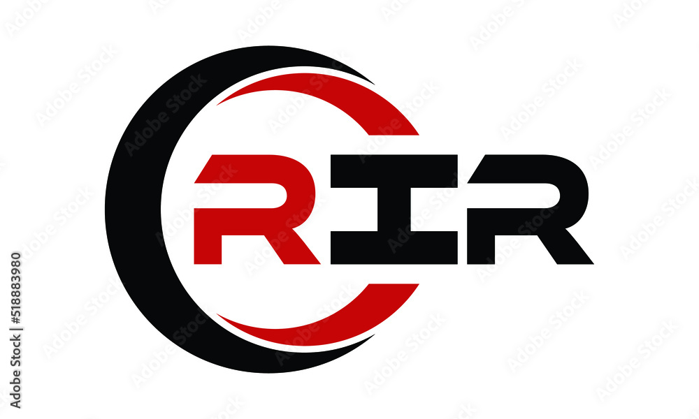 RIR three letter swoosh logo design vector template | monogram logo ...