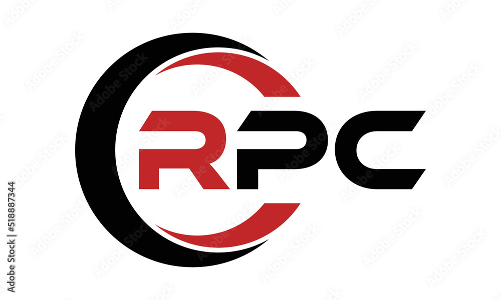 RPC three letter swoosh logo design vector template | monogram logo | abstract logo | wordmark ...