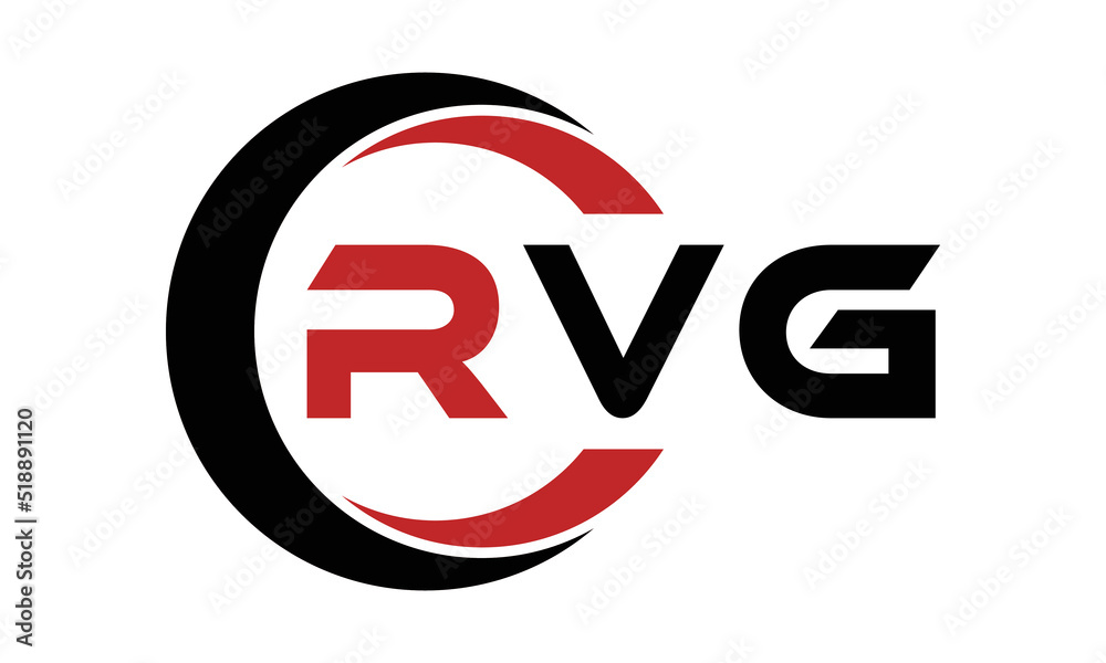 RVG three letter swoosh logo design vector template | monogram logo ...