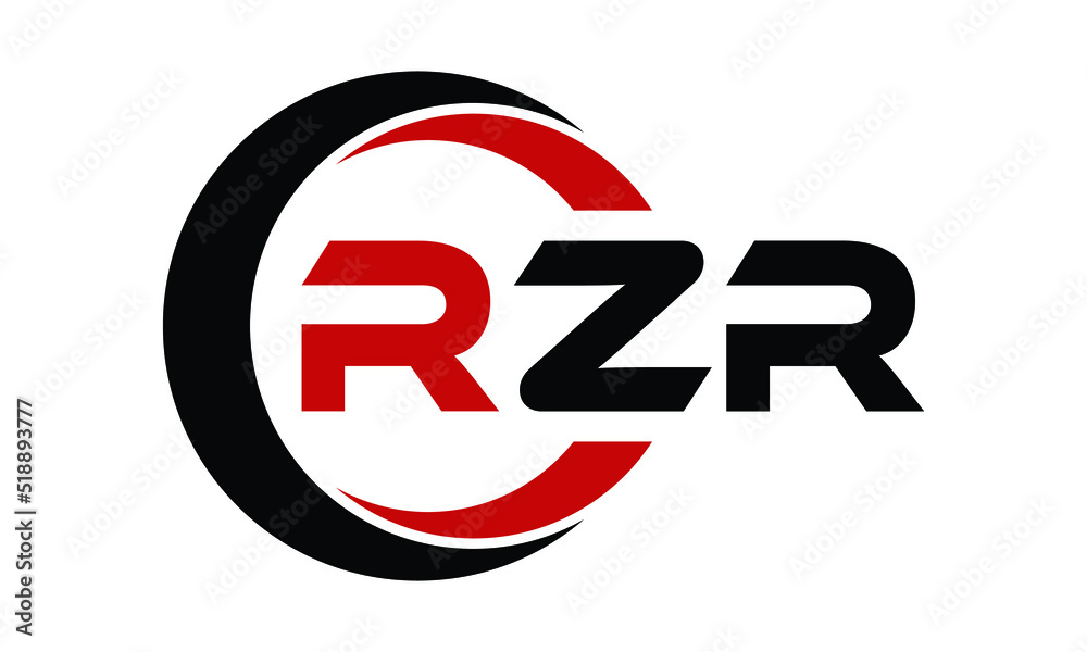 RZR three letter swoosh logo design vector template | monogram logo ...